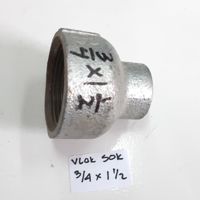 Jual Vlok Sok Besi 3/4x1 1/2 inch / Plok Flok 3/4 x 1 1/2 Sambungan ...