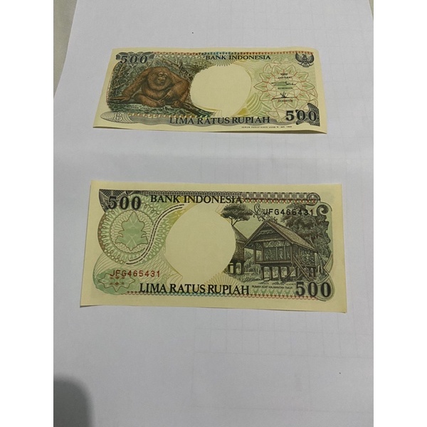 Jual uang kuno 500 rupiah tahun 1992 lima ratus rupiah orang utan ...