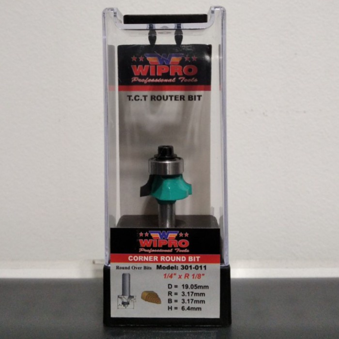 Jual WIPRO MATA PROFIL ROUTER ROUND OVER BITS 1/4" X R 1/8" 301-011 ...