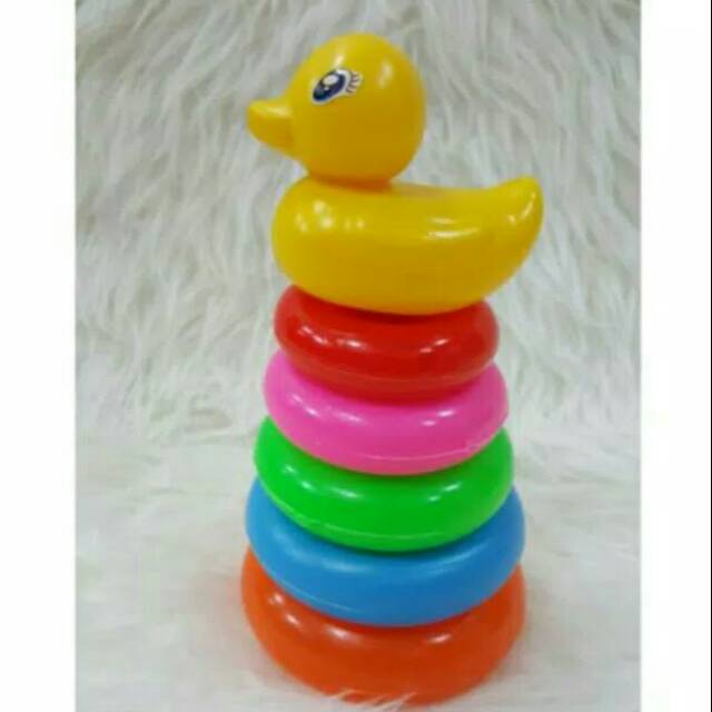 Jual Mainan Ring Donat Bebek / Mini 5 susun / Mainan Edukasi | Shopee ...