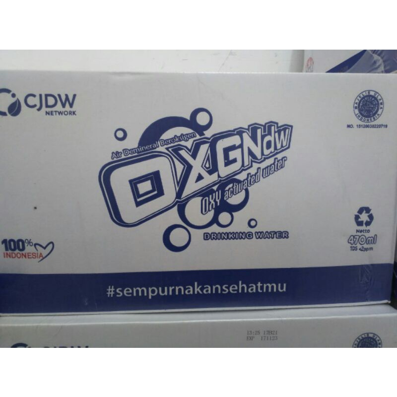 Jual Air oxy cjdw minuman kesehatan Oxygen Oxy Oksigen 1 dus isi 24 ...
