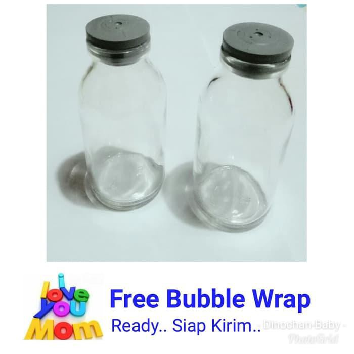 Jual Botol Asi Kaca 100ml, Botol Kaca Asi Tutup Botol Karet Baru, Vial ...