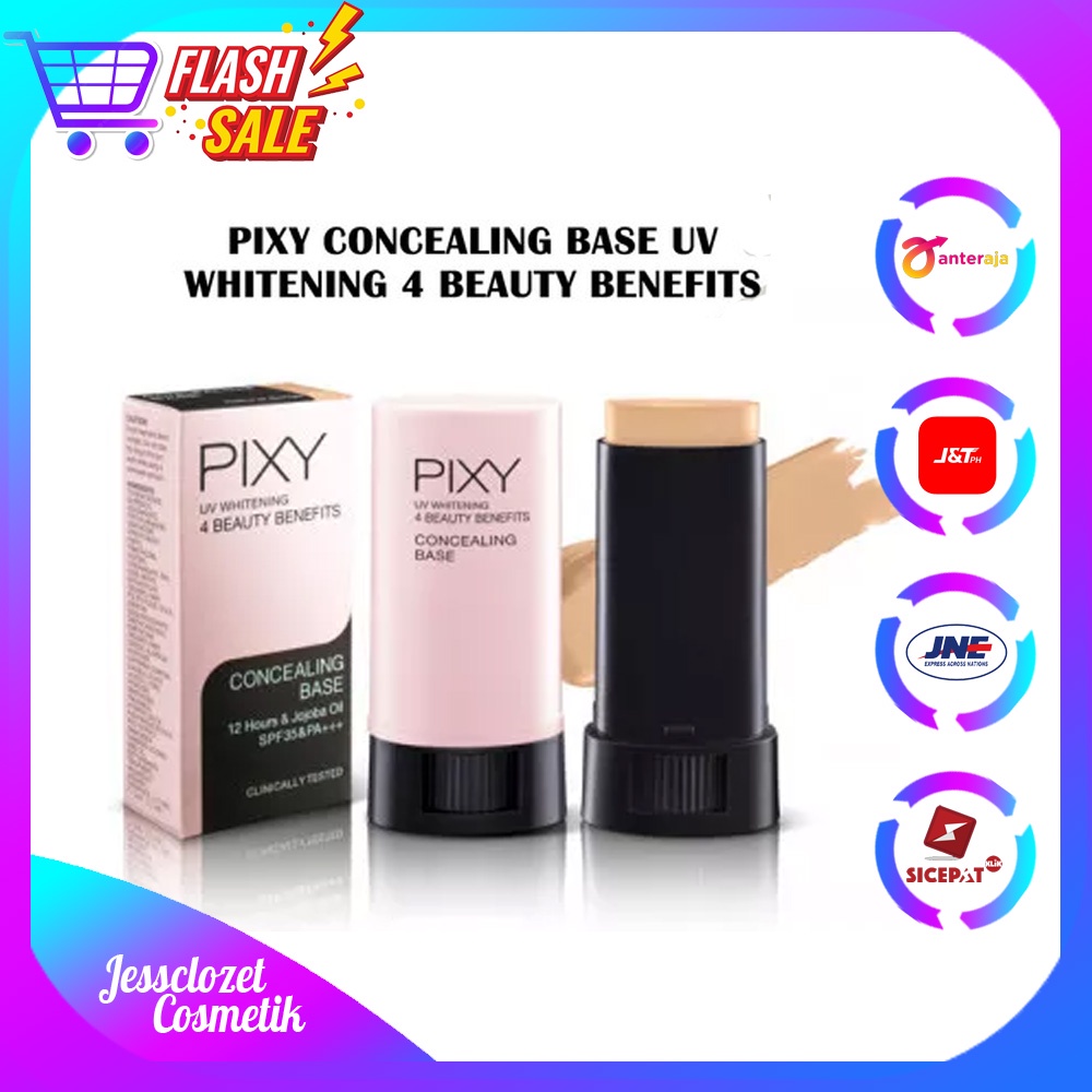 Jual Pixy Concealing Base UV Whitening Foundation Stick Make Up Wajah ...