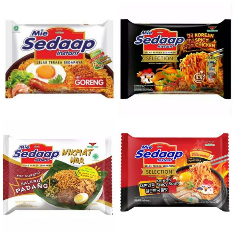 Jual Mie Sedaap Goreng All Varian 91g PER PCS / Mie Instan | Shopee ...