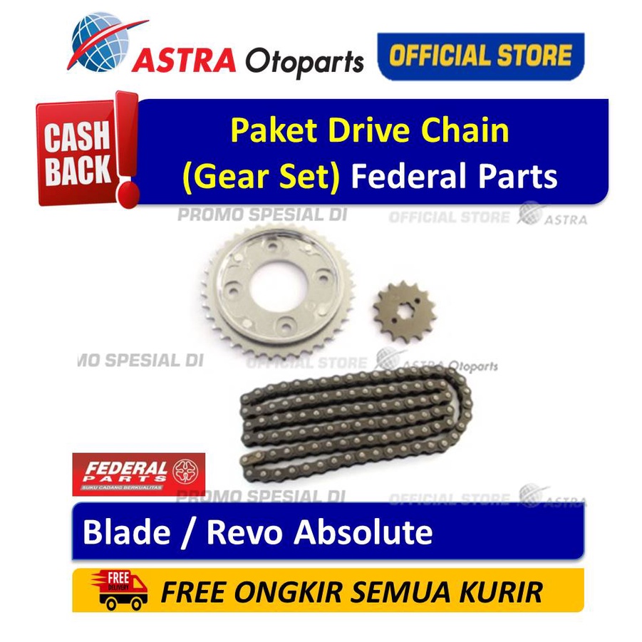 Jual Paket Drive Chain Federal Parts Blade / Revo Absolute | Shopee ...