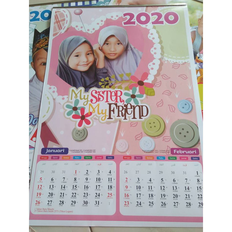 Jual kalender foto kalender dinding Kalender Custom kalender 2020 (isi ...