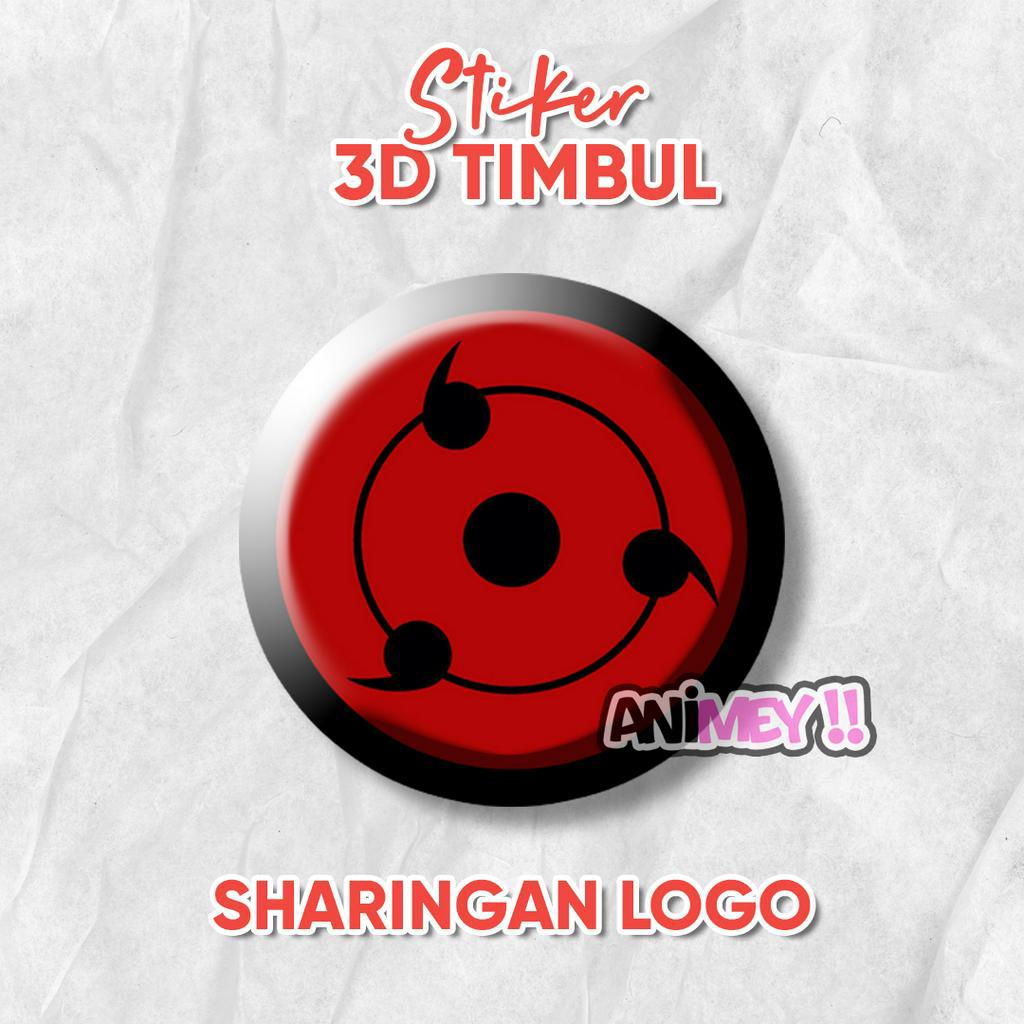 Jual Stiker Emblem 3D Sharingan Logo / Stiker Anime Gaming Resin ...