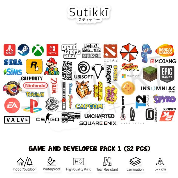 Jual Sticker Pack Logo Video Game Developer Stiker Laptop Vinyl - Set 1 ...