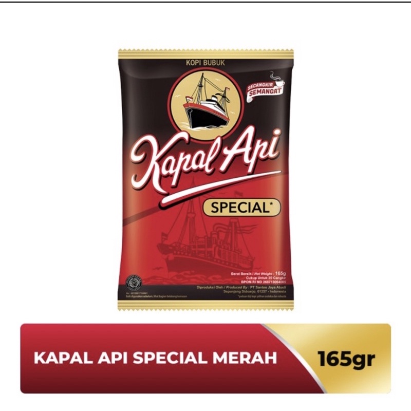 Jual Kopi Kapal api special merah 165 gr per 1 PCS tanpa gula | Shopee ...