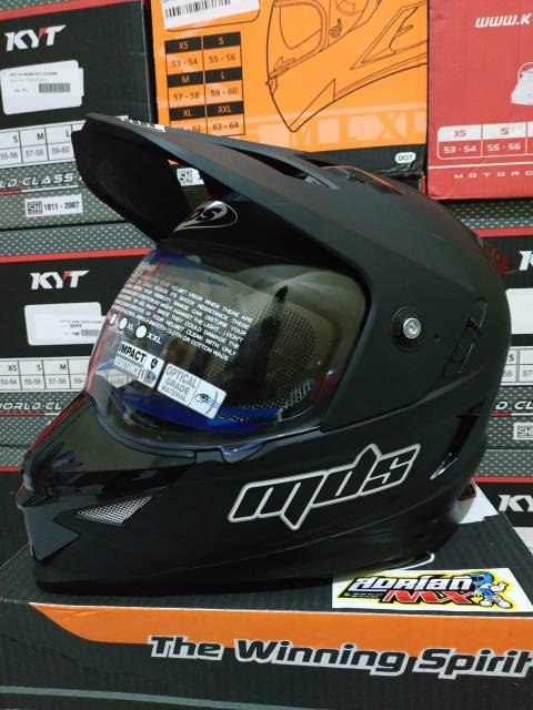 Jual HELM MDS SUPER PRO BLACK DOFF DOUBLE VISOR HELM TOURING MDS ...