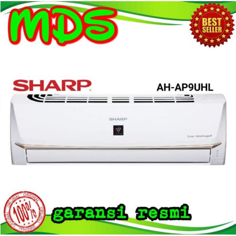 Jual AC SHARP AH - AP 9 UHL 1 PK PLASMA CLUSTER + PASANG INSTALASI | Shopee Indonesia
