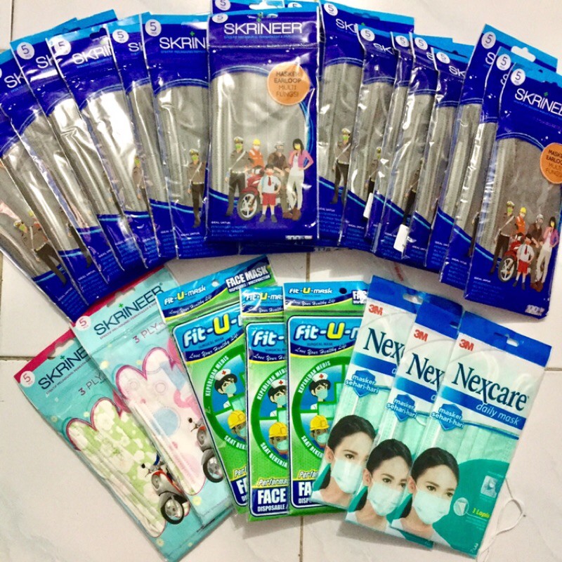 Jual Masker indomaret isi 5 pcs masker skrineer masker | Shopee Indonesia