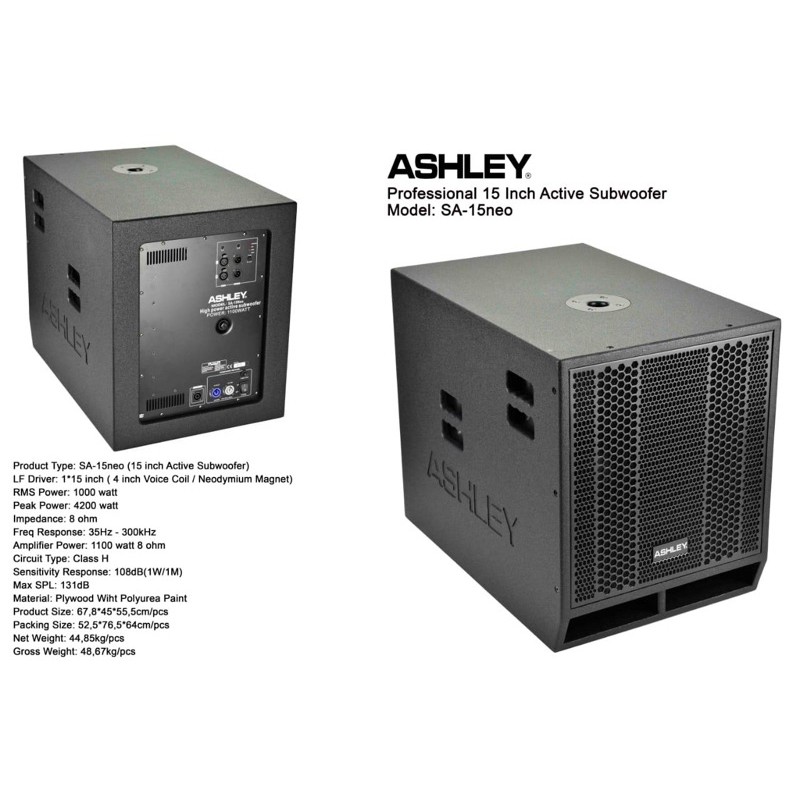 Jual Speaker Active Subwoofer SA 15NEO Original SA15Neo 15 inch aktif ...
