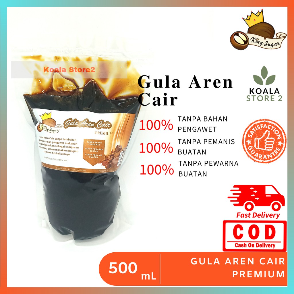 Jual Gula Aren Cair By King Sugar Kemasan Pouch 500 mL / Brown Sugar ...