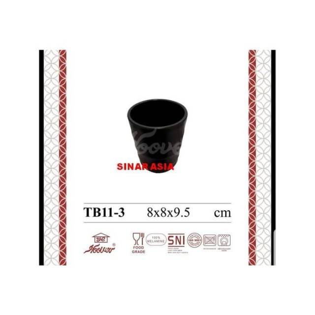 Jual Gelas Cangkir Minum Ocha Melamin Jepang Model Batu Hitam Stoneware ...