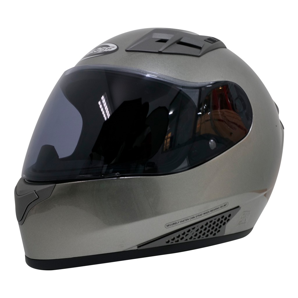 Jual Cargloss NS1 Helm Full Face - Silver Met 8 | Shopee Indonesia