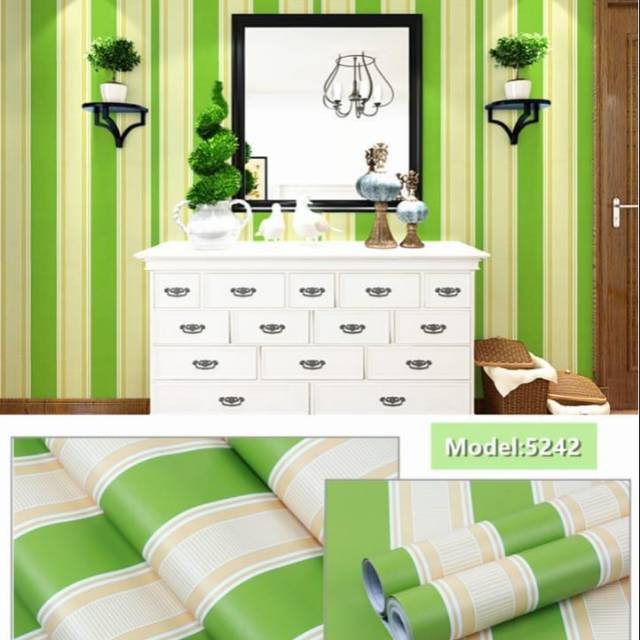 Jual Free Mascara - Wallpaper SALUR HIJAU - Wallpaper Dinding 10M x 45Cm | Shopee Indonesia