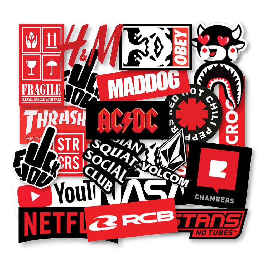 Jual Stiker Sticker Pack BRAND STREETWEAR AESTHETIC | STIKER TUMBLER ...