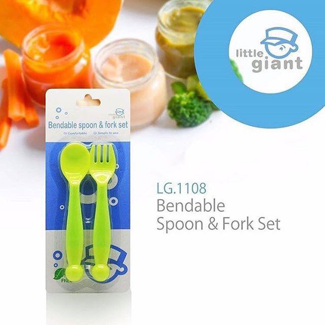 Jual Little Giant Bendable Spoon & Fork Set | Shopee Indonesia
