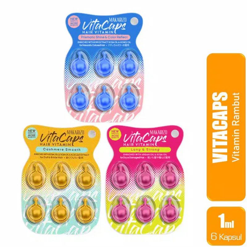 Jual MAKARIZO VITA CAPS HAIR VITAMIN 6 CAPSULE | Shopee Indonesia