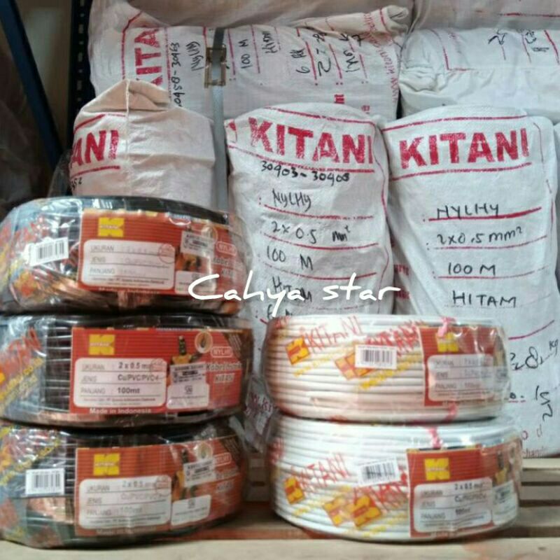 Jual KABEL LISTRIK KITANI NYMHY 2x0,75 ASLI serabut Full tembaga murni PERMETER | Shopee Indonesia
