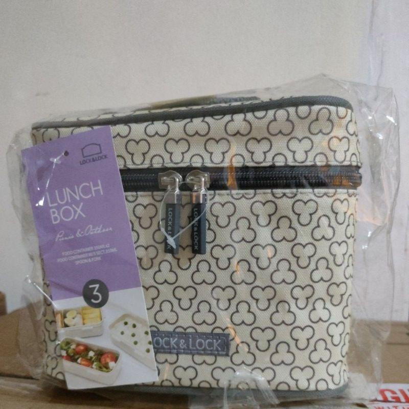 Jual Lock&Lock Lunch Box Clover Set 3 Dark Grey HPL754CL/ LocknLock ...