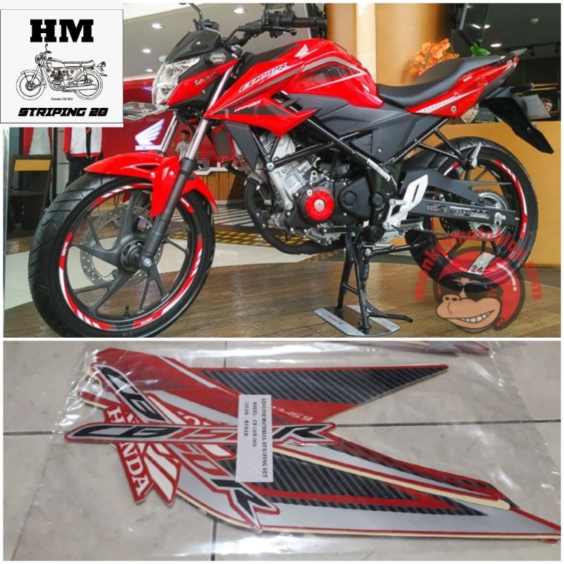 Jual STIKER STRIPING LIS BODY MOTOR HONDA CB 150 R 2015 MERAH | Shopee ...