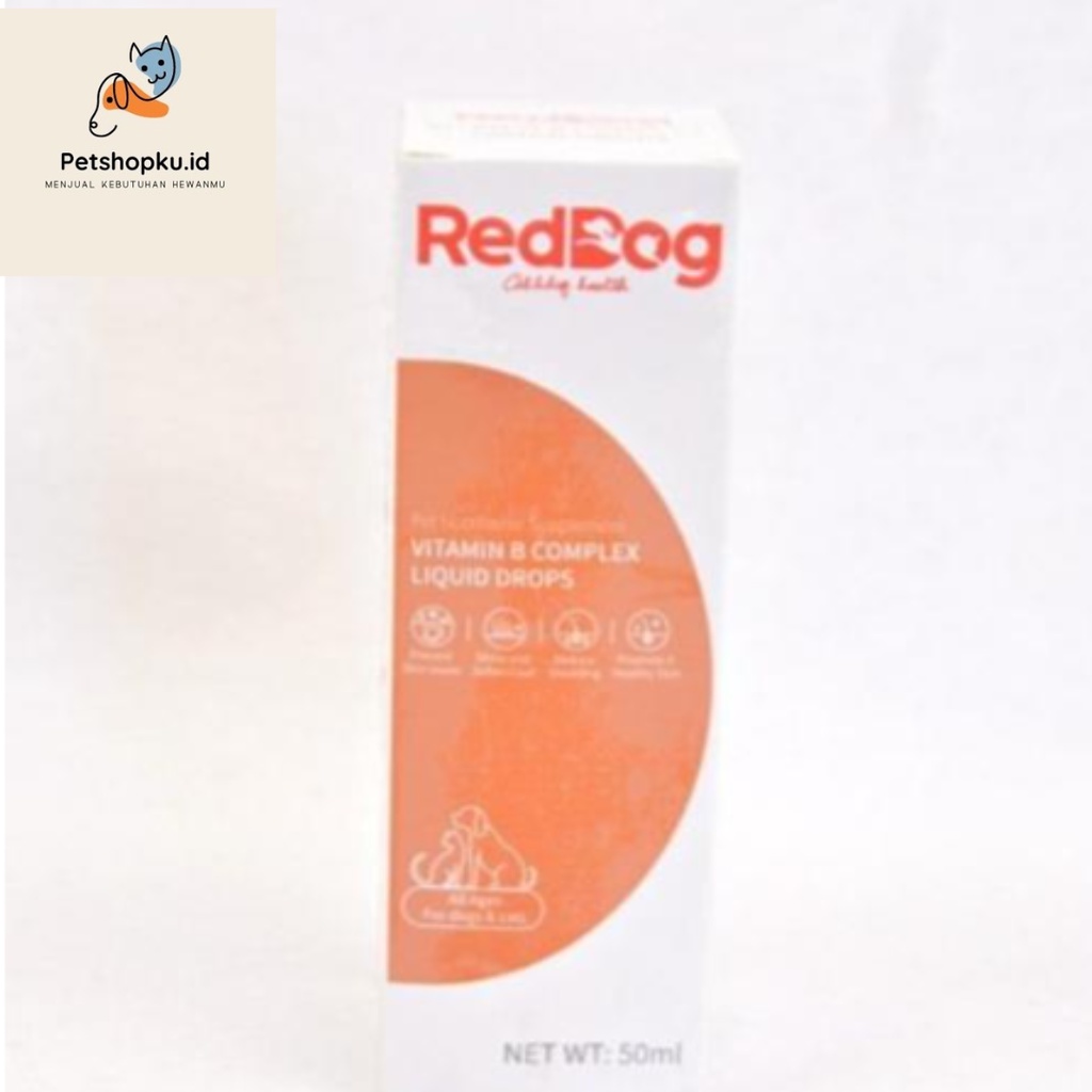 Jual REDDOG Vitamin Kucing dan Anjing B Complex Liquid Drops 50ml ...