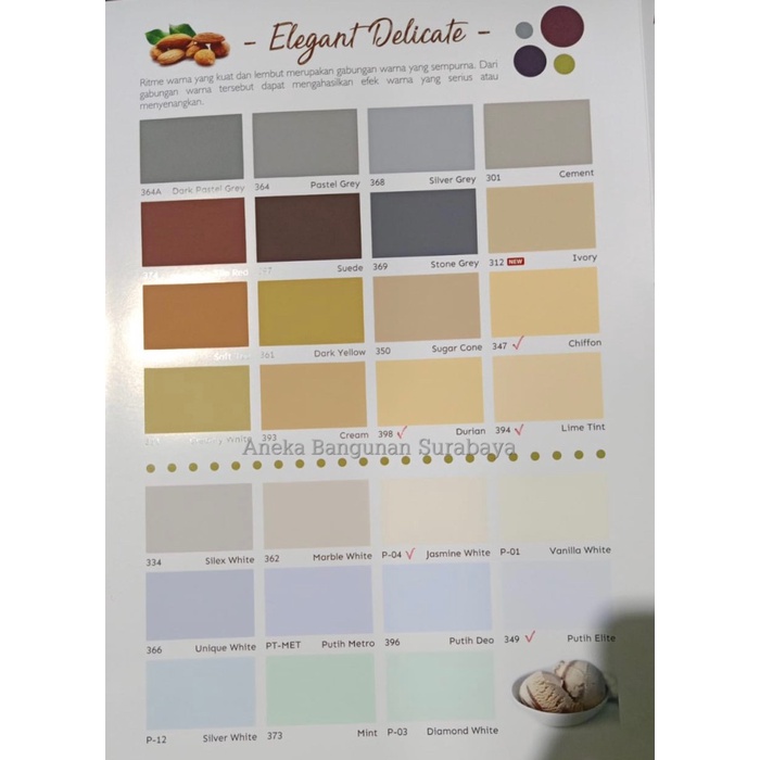 Jual Cat tembok PARAGON WARNA 5kg galon Elegant Delicate | Shopee Indonesia