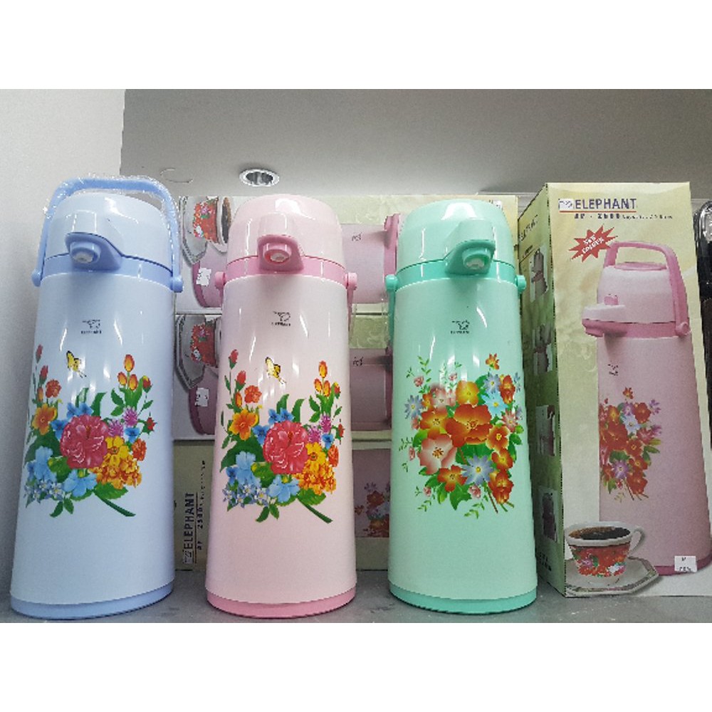 Jual termos pencet 2500ml elephant - termos air panas - termos air ...