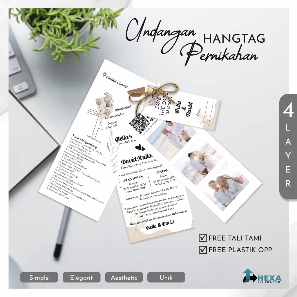Jual UNDANGAN HANGTAG 4 LAYER ORDER DISINI | Shopee Indonesia