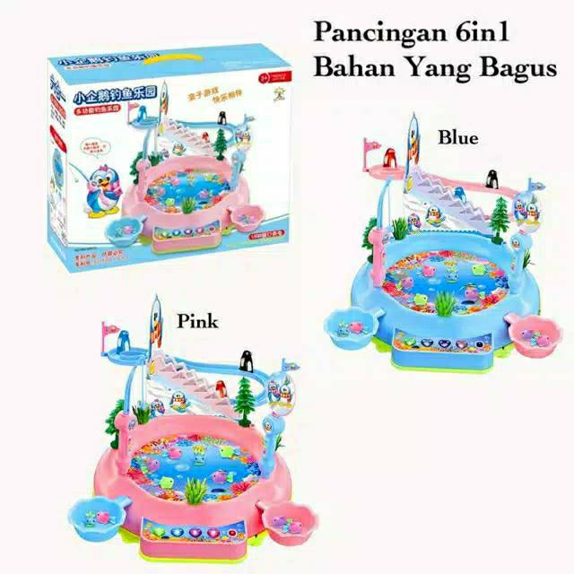 Jual Tma / Mainan Pancingan Magnet 6in1 Ikan Dan Penguin Lengkap Tangga ...