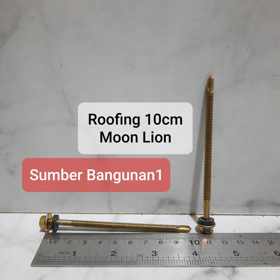 Jual Sekrup Roofing 10cm spandex baut baja ringan atap 10 cm skrup moon ...