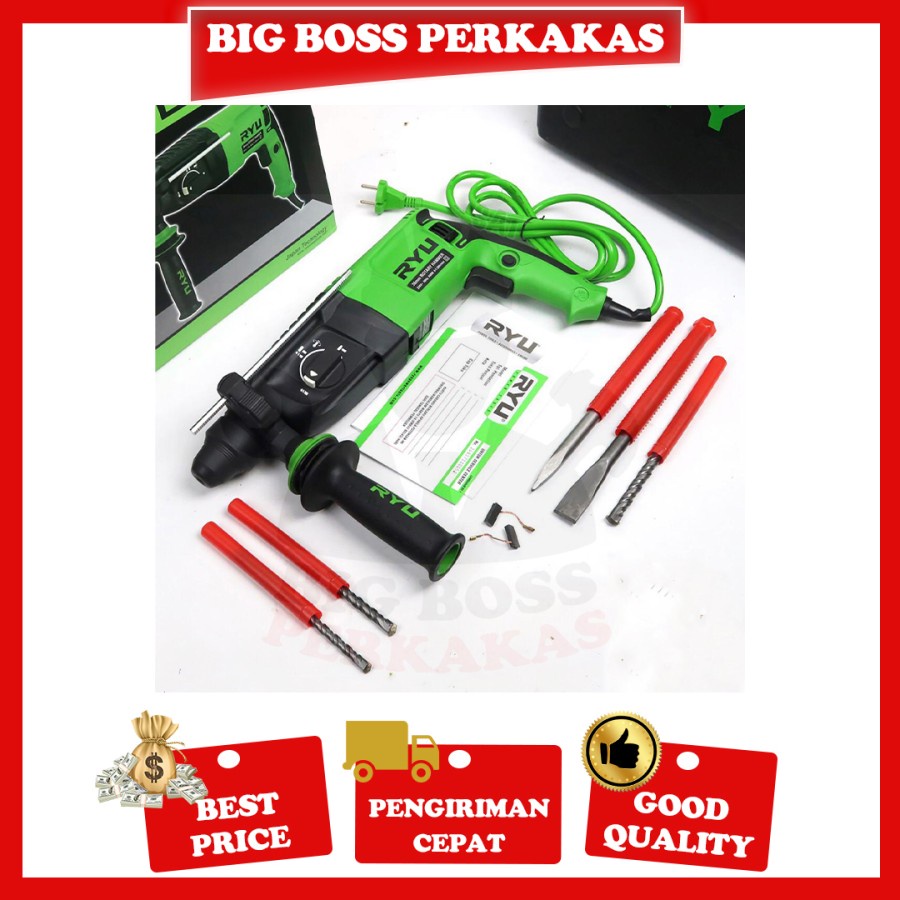 Jual RYU Mesin Bor Beton Bobok RYU RRH 26 SDS Plus/ Rotary Hammer | Shopee Indonesia