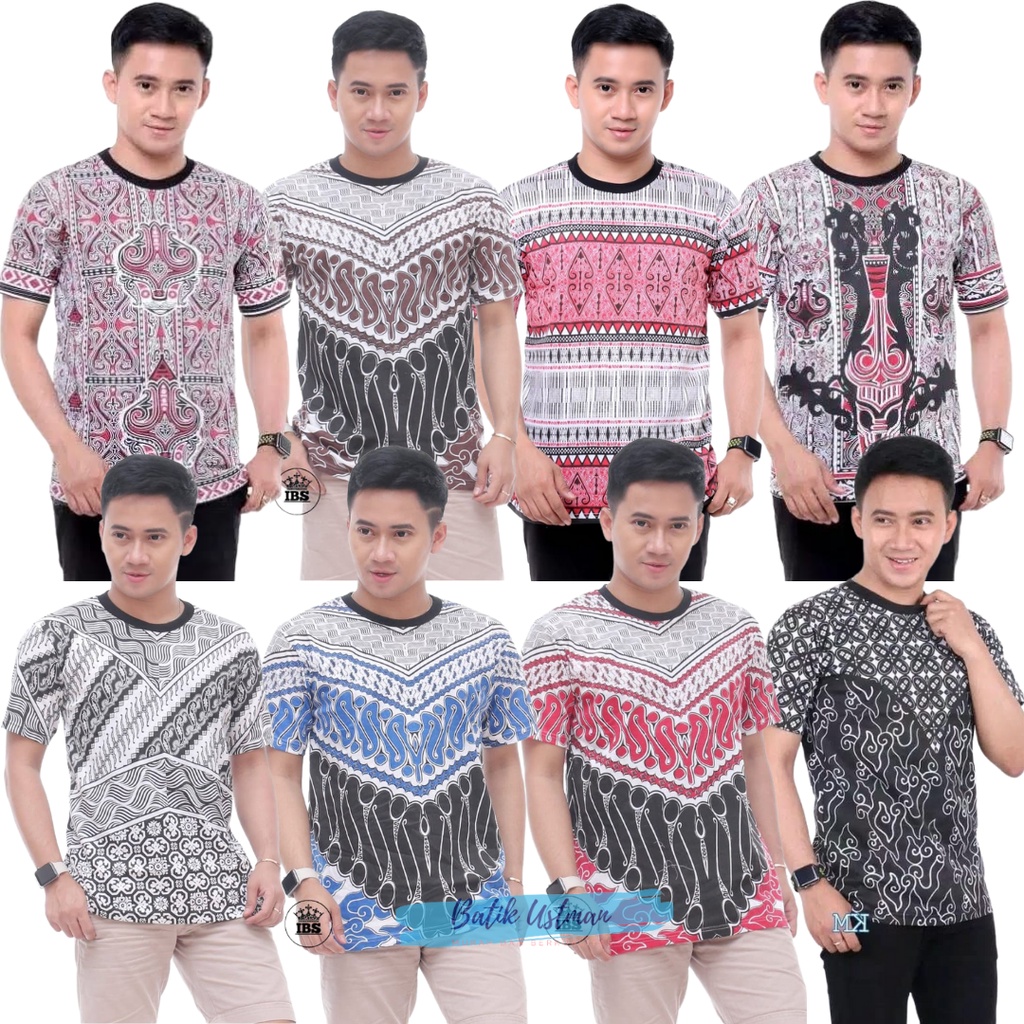 Jual Kaos Batik Etnik / kaos oblong wanita / kaos etnik pria / baju ...