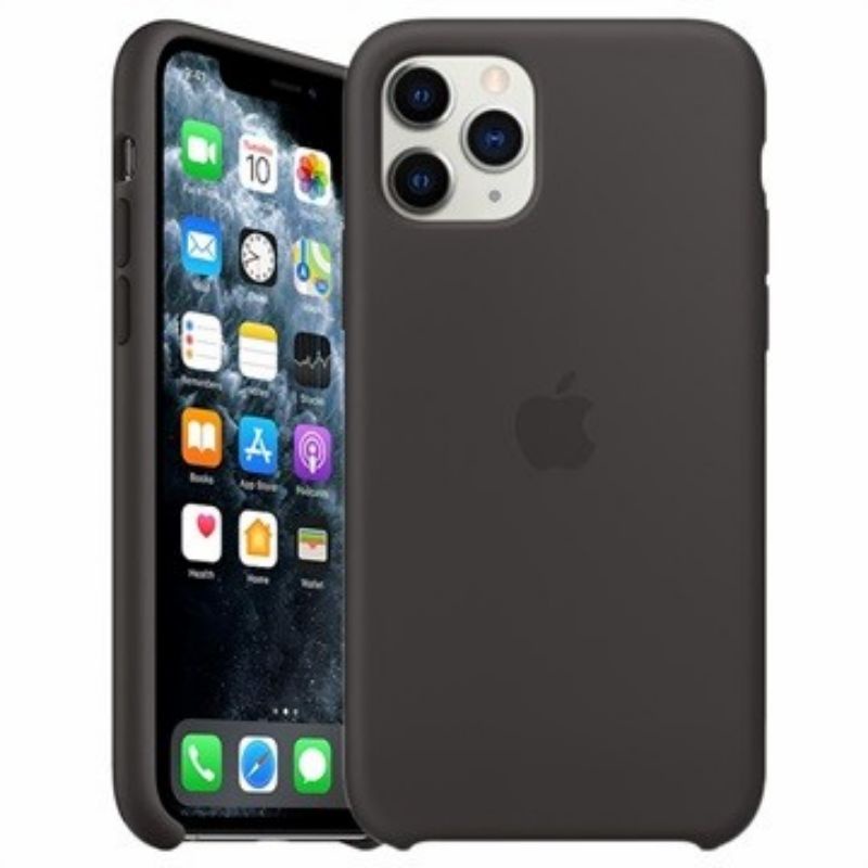 Jual Apple Casing iPhone 11 Pro - Silicone Case Black - Original ...