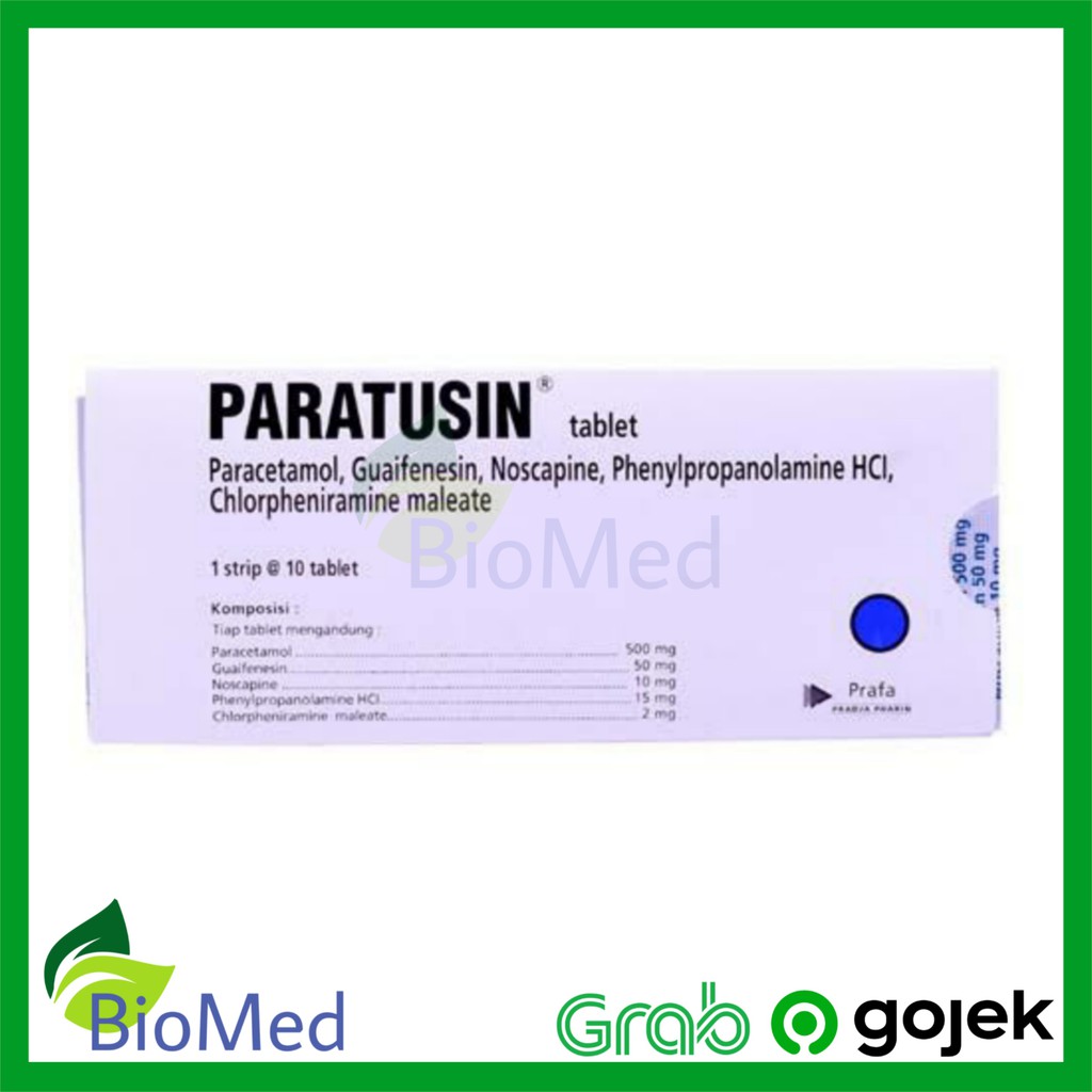 Jual PARATUSIN TABLET - Obat Pusing Flu Batuk Pilek Demam | Shopee ...