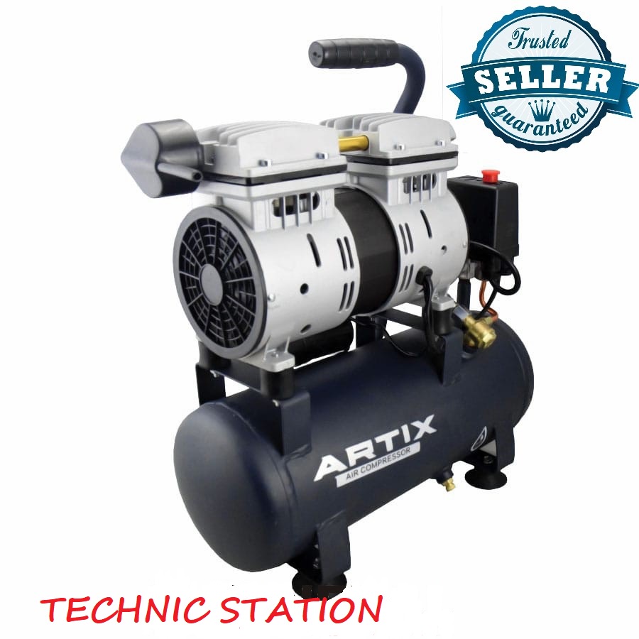 Jual Kompresor Oil Less Silent Super ARTIX 550W 9 Liter super silent ...