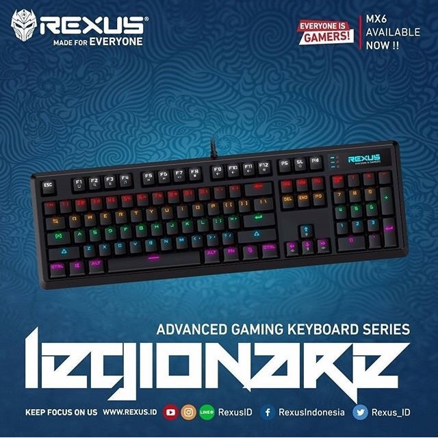 Jual Rexus Keyboard Gaming Mechanical Legionare MX6 | Shopee Indonesia