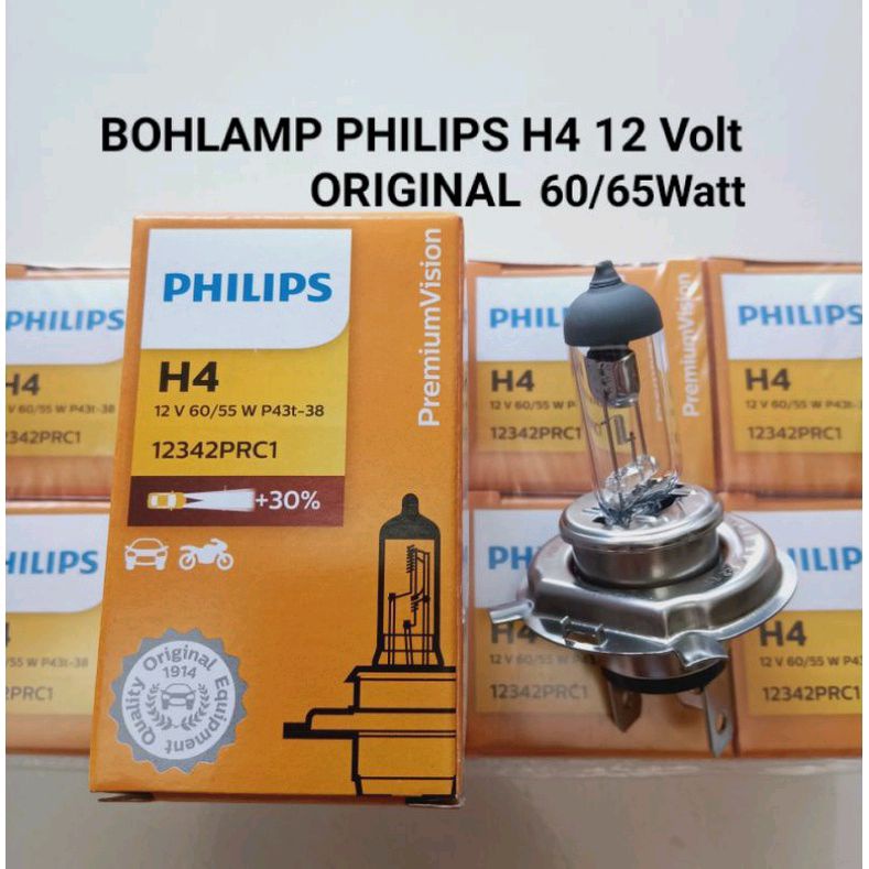 Jual BOHLAMP PHILIPS H4 60/55 - 100/90 Watt 12V ORIGINAL | Shopee Indonesia
