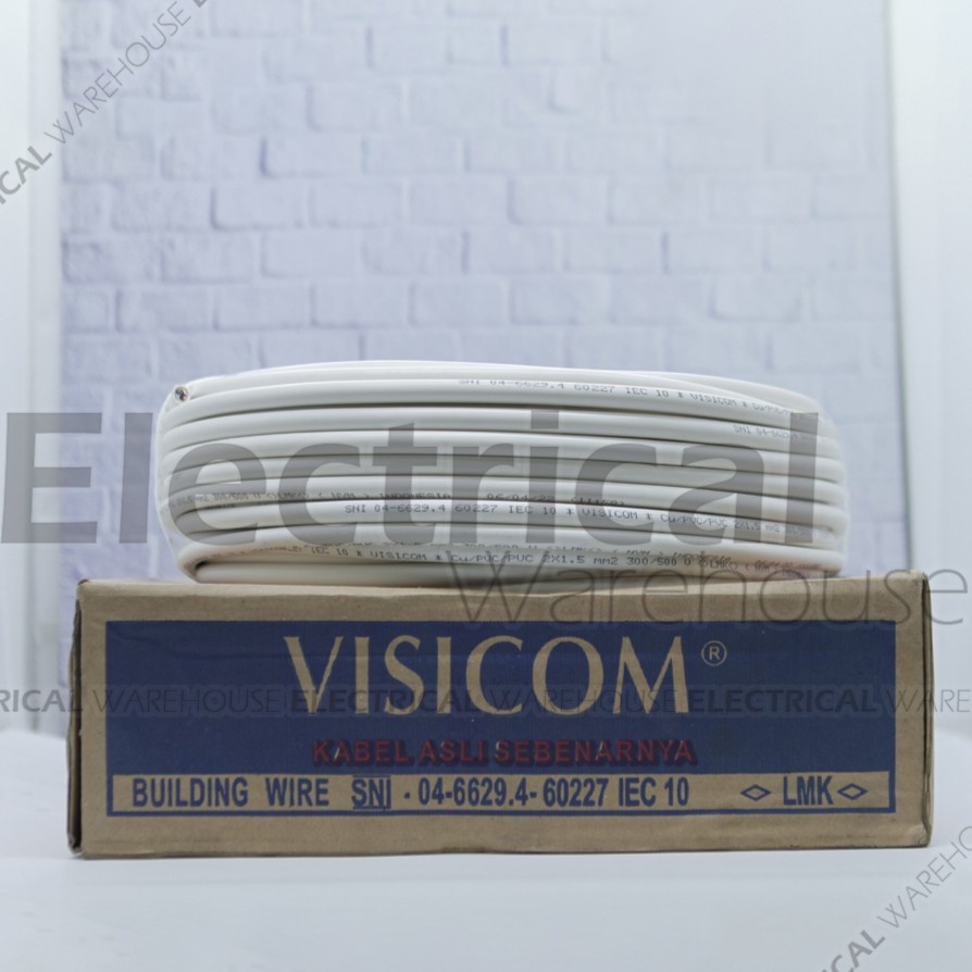 Jual Kabel NYM 2x1.5mm2 VISICOM 50 Meter (2x1.5mm 2x1.5 2x1,5mm 2x1,5 ...