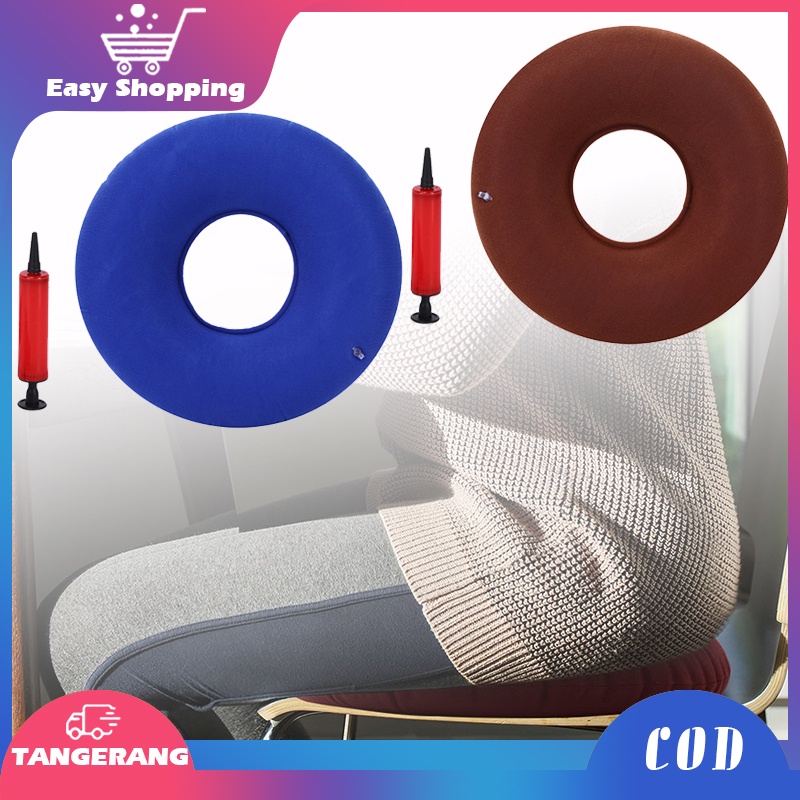 Jual Bantal Alas Duduk Bentuk Donat Karet Tiup Hemorrhoid Bantal Alas ...
