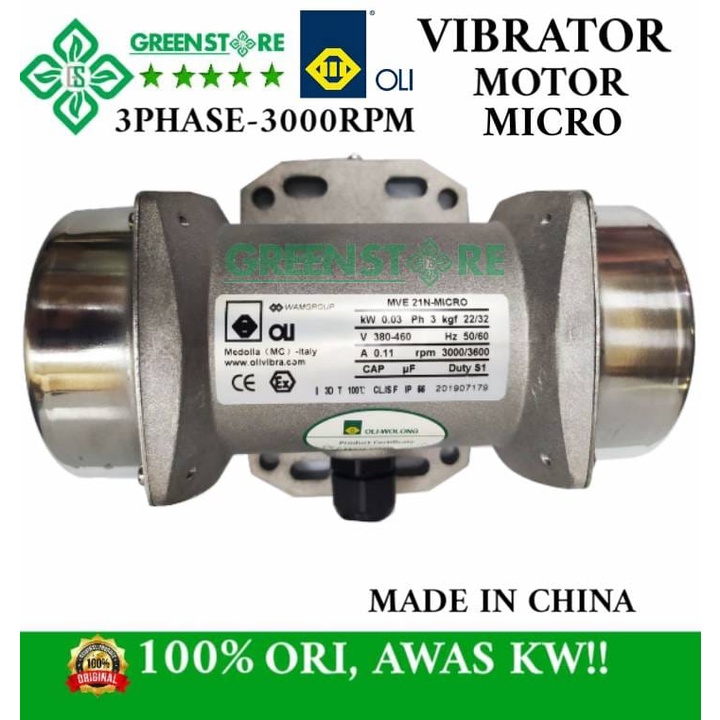Jual OLI VIBRATOR MVE-41/3 3PHASE 3000RPM 70WATT IP66 MOTOR MICRO | Shopee Indonesia