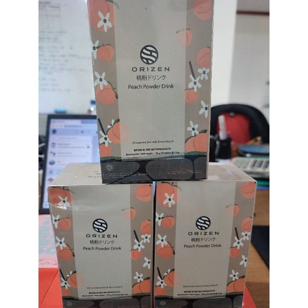 Jual ORIZEN PEACH POWDER DRINK ORIGINAL 1000% | Shopee Indonesia