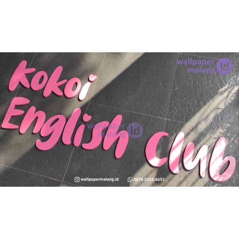 Jual 15cm HURUF TIMBUL / PAPAN NAMA / LABEL NAMA / LETTER SIGN / NAME ...