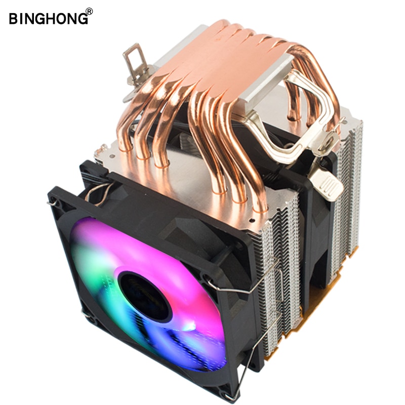 Jual PREORDER RGB Cpu Radiator 6 Pipes Cooling Fan Cooler Intel AMD CPU ...