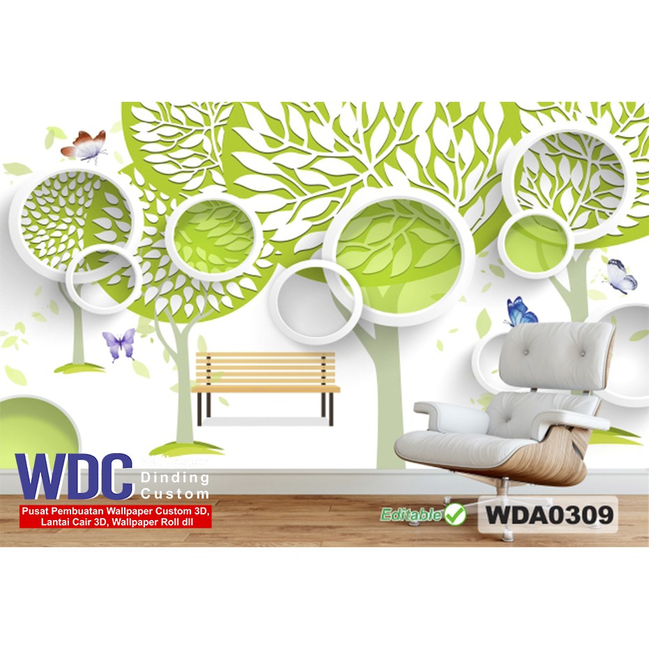 Jual wallpaper 3d bunga, wallpaper custom 3d floral, wallpaper dinding ...