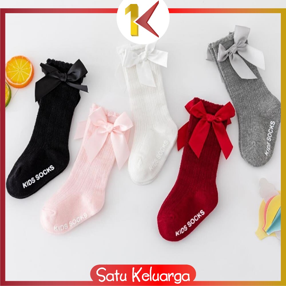 Jual SK-P89 Kaos Kaki Anak Perempuan Panjang Pita Anti Slip Kaos Kaki ...
