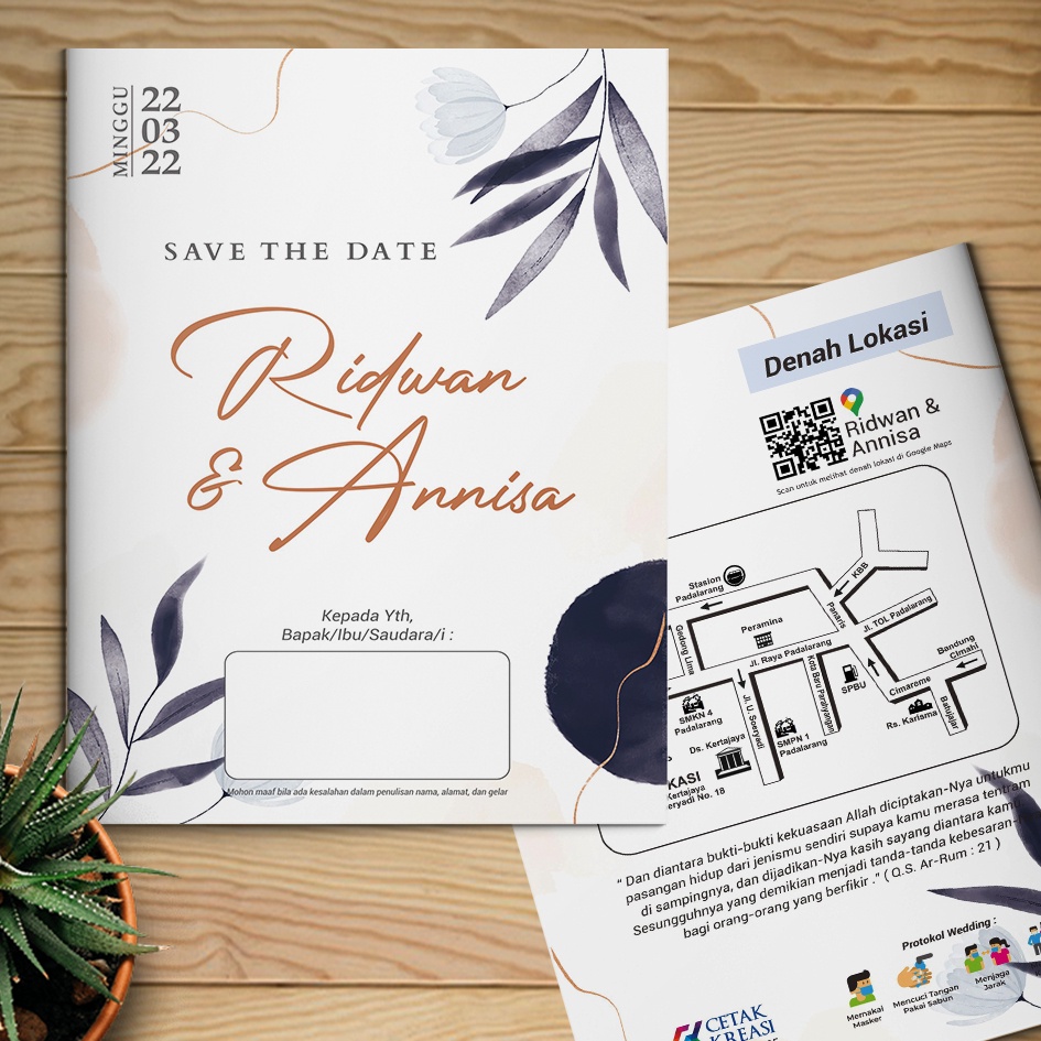 Jual Undangan Pernikahan / Undangan Murah / Undangan Rustic / Undangan ...