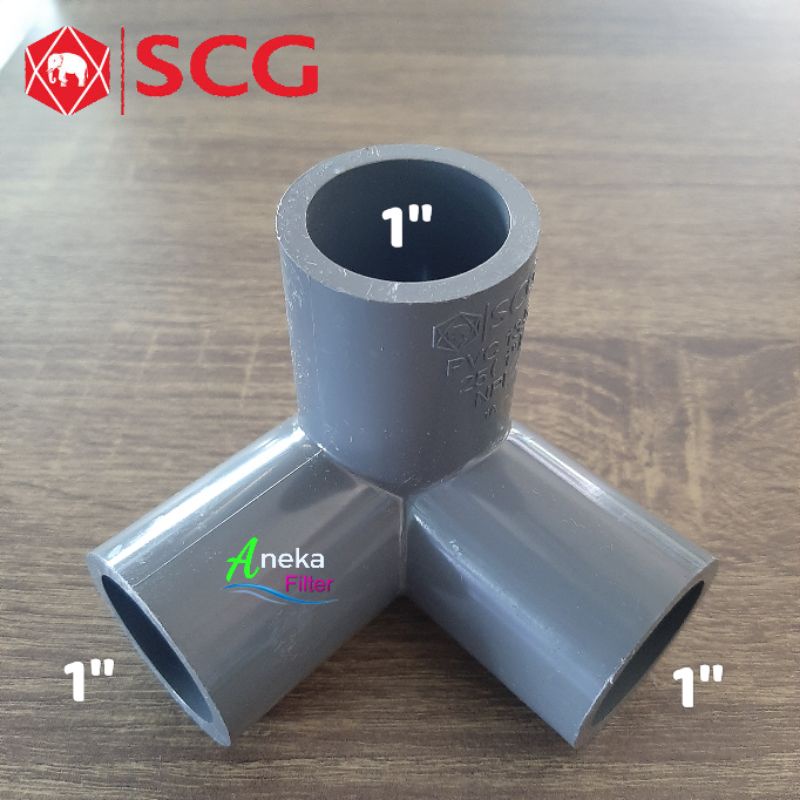 Jual sambungan fitting konektor tee elbow pipa pvc 3 way arah ukuran ...